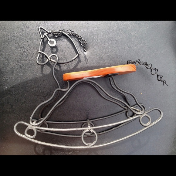 Accents | Metal Rocking Horse W Wooden Seat | Poshmark
